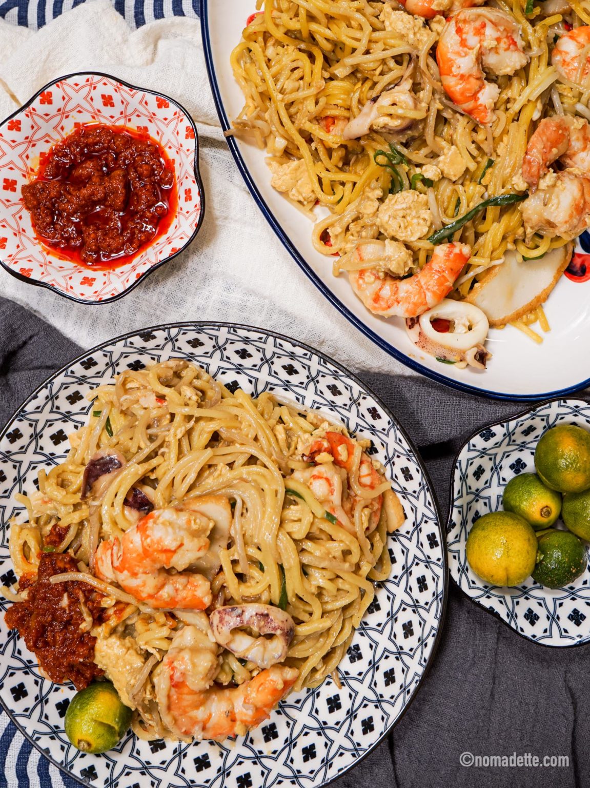 Singapore Hokkien Mee | Prawn Broth Fried Noodles - Nomadette