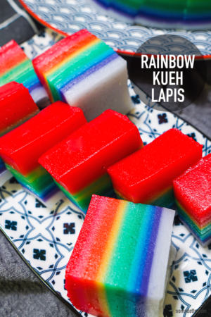 Rainbow Kueh Lapis Recipe | Singapore Nine Layer Steamed Cake - Nomadette