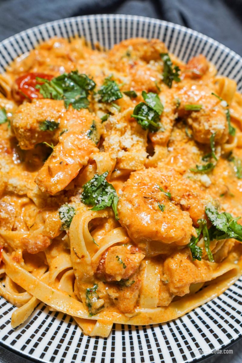 Shrimp Rose Pasta - Nomadette