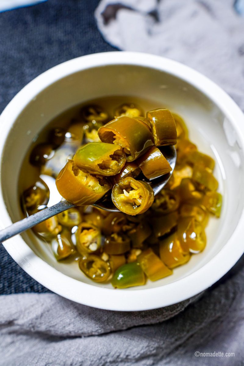 Pickled Green Chillies - Nomadette