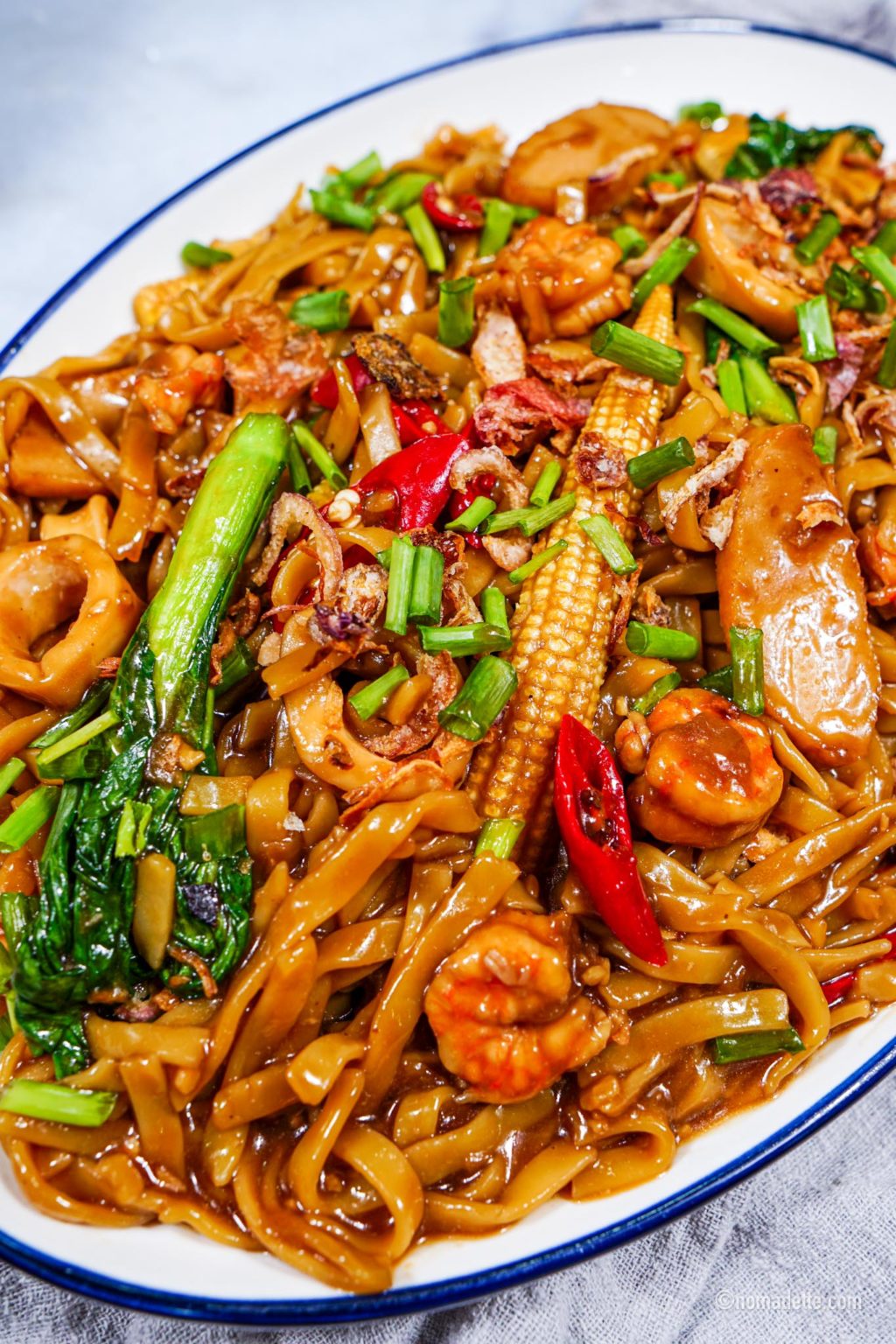 Mee Hailam | Soy Sauce Braised Hainanese Noodles - Nomadette