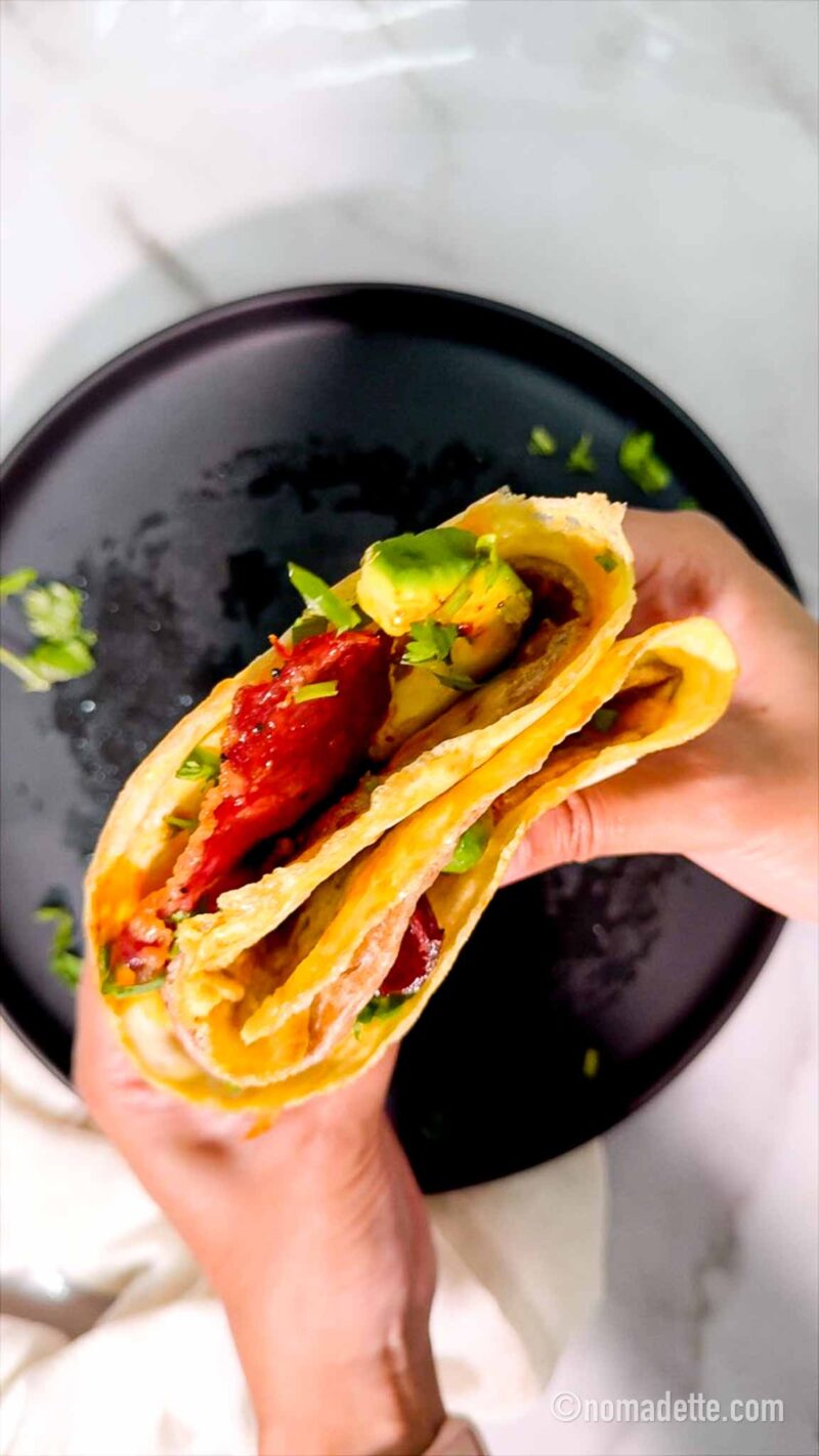One-Pan Frozen Prata Breakfast Wrap - Nomadette