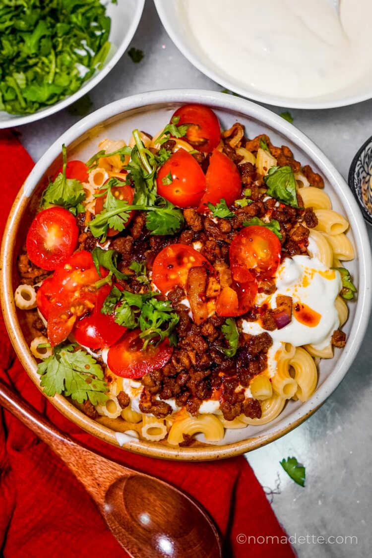 Manti-inspired Turkish Pasta (the viral Anna Paul recipe!) - Nomadette