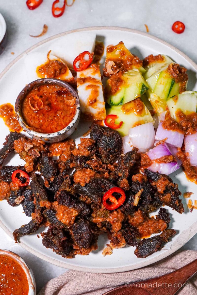 Beef Satay Goreng (Fried Beef Satay) - Nomadette